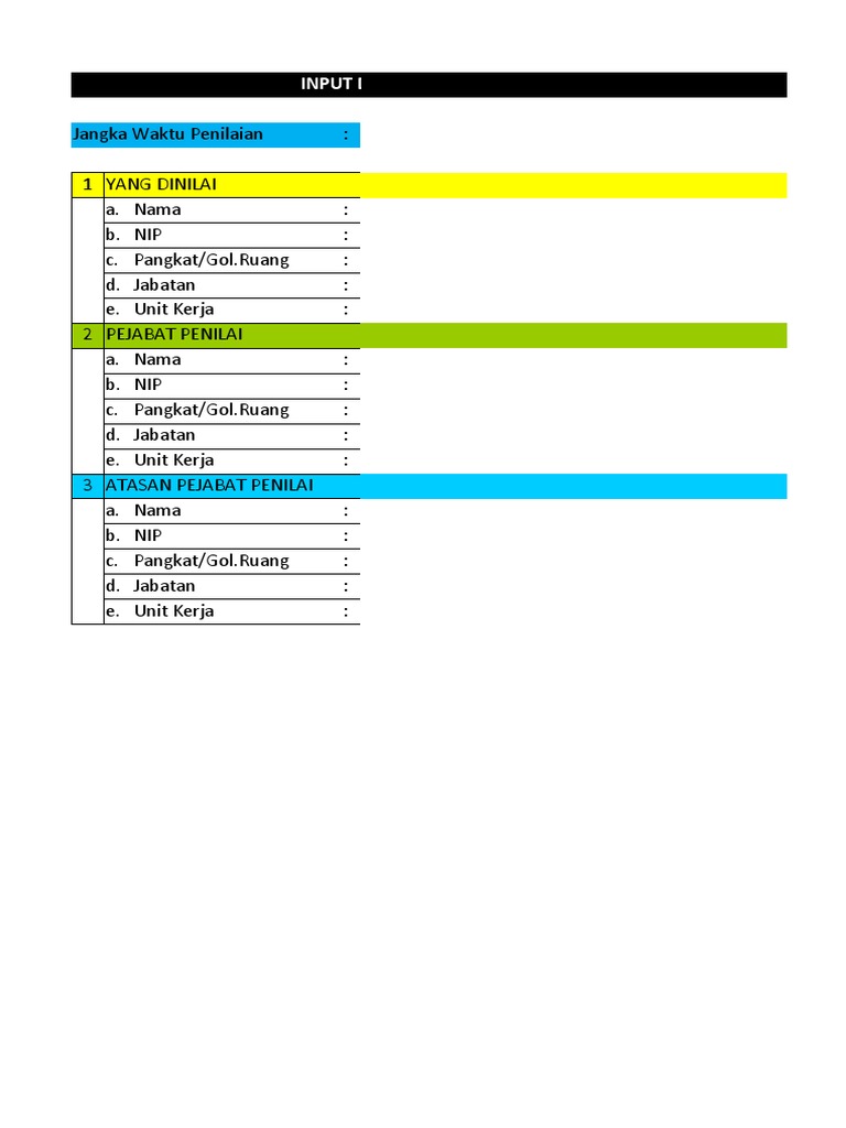 Contoh Format SKP Terbaru 2021 | PDF