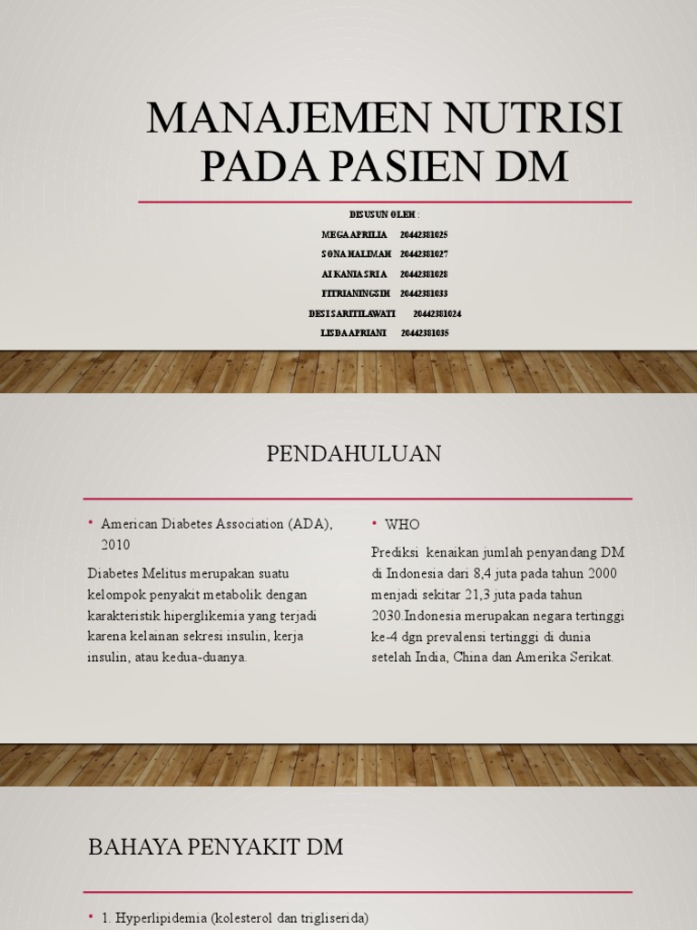 Manajemen Nutrisi Pada Pasien DM | PDF