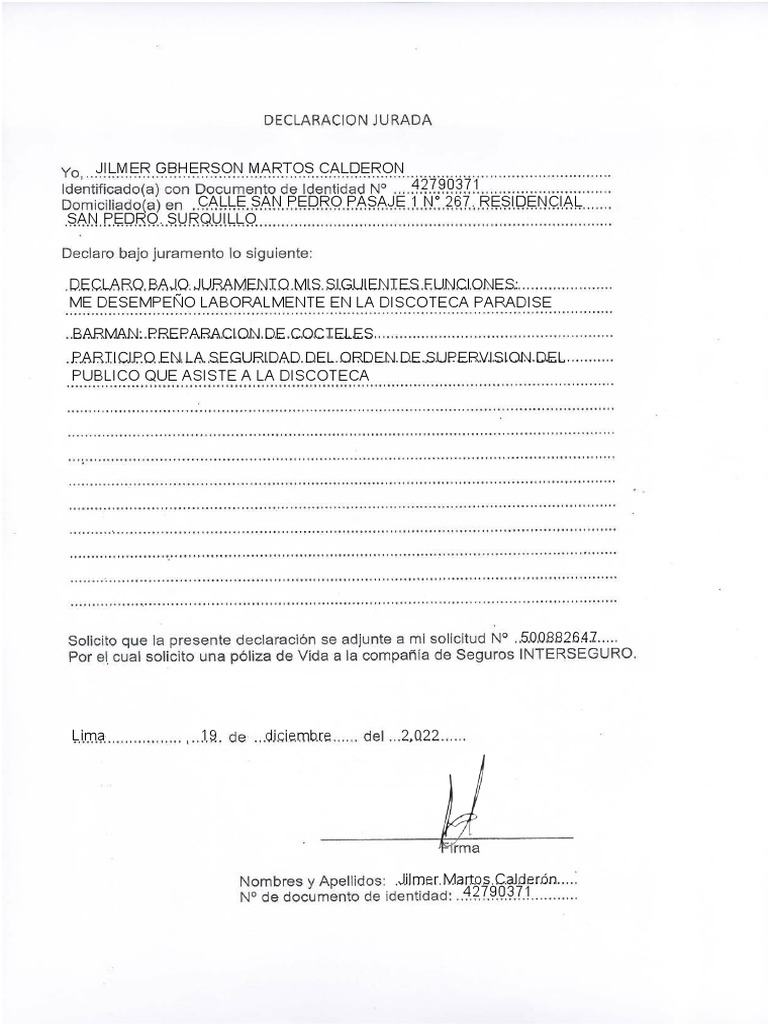 Funciones de Jilmer Martos en Discoteca | PDF
