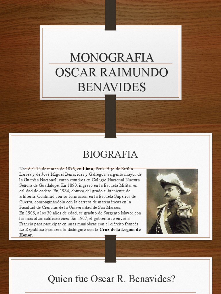 Monografia Oscar Raimundo Benavides | PDF | Gobierno
