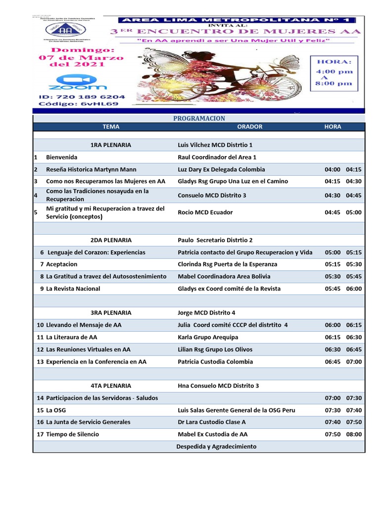 Programacion EVENTO MUJER 2021 V10 | PDF