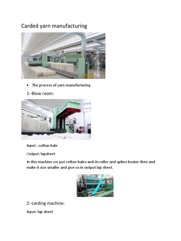 Yarn Manufacturing 1 | PDF