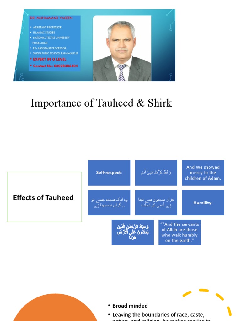 Effect of Tauheed & Shirk | PDF | Religious Belief And Doctrine | Abrahamic Religions