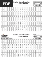 UCMAS Abacus Level 1 Worksheets | PDF | Leisure
