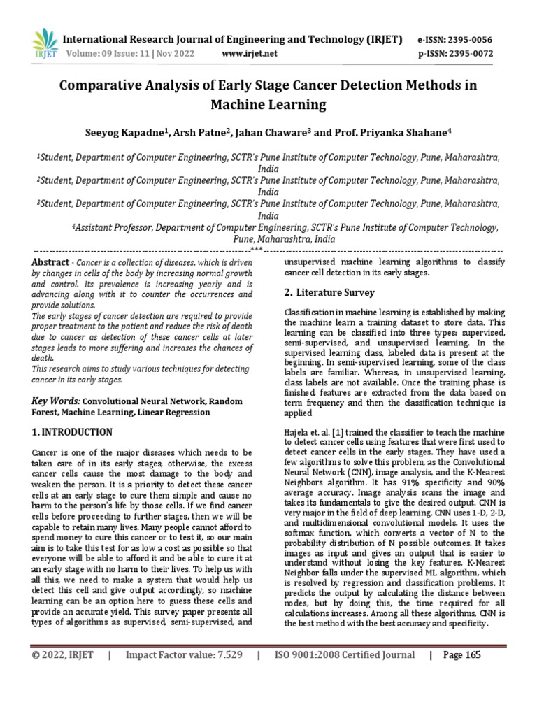 Irjet V9i1124 Pdf Machine Learning Statistical Classification