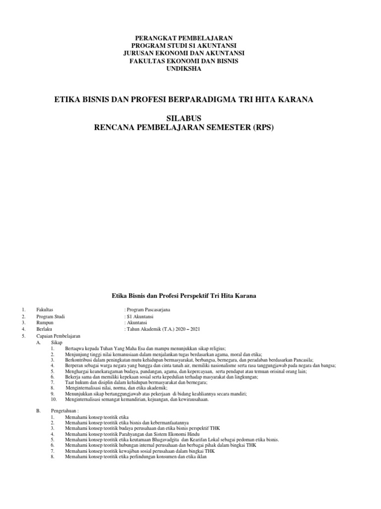 Rps Ekbis Pro THK - s1 | PDF