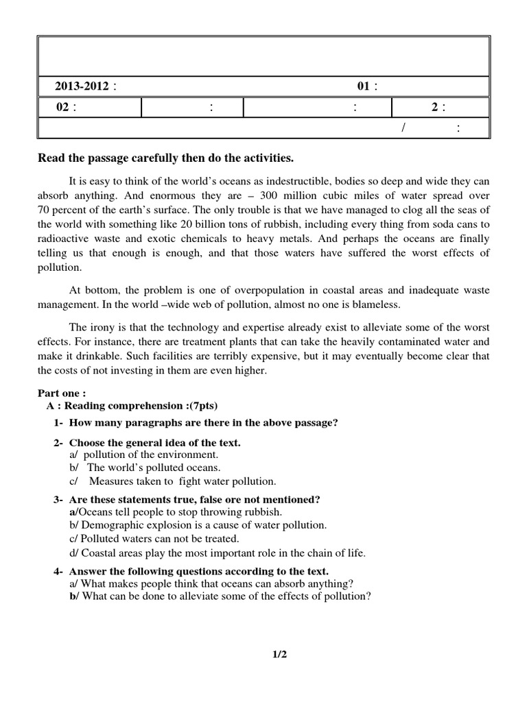 Ang-2as D1 12 13 | PDF | Pollution | Water