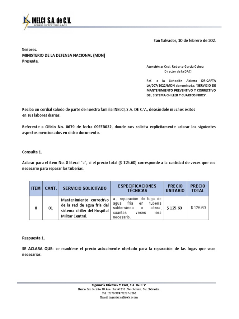 Nota Aclaratoria | PDF | Bienes manufacturados | Ingenieria Eléctrica