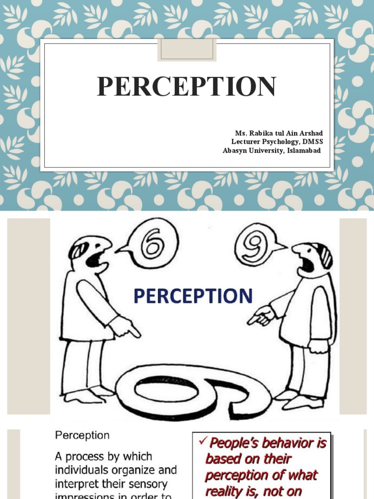 1 Perception | PDF | Perception | Time Perception