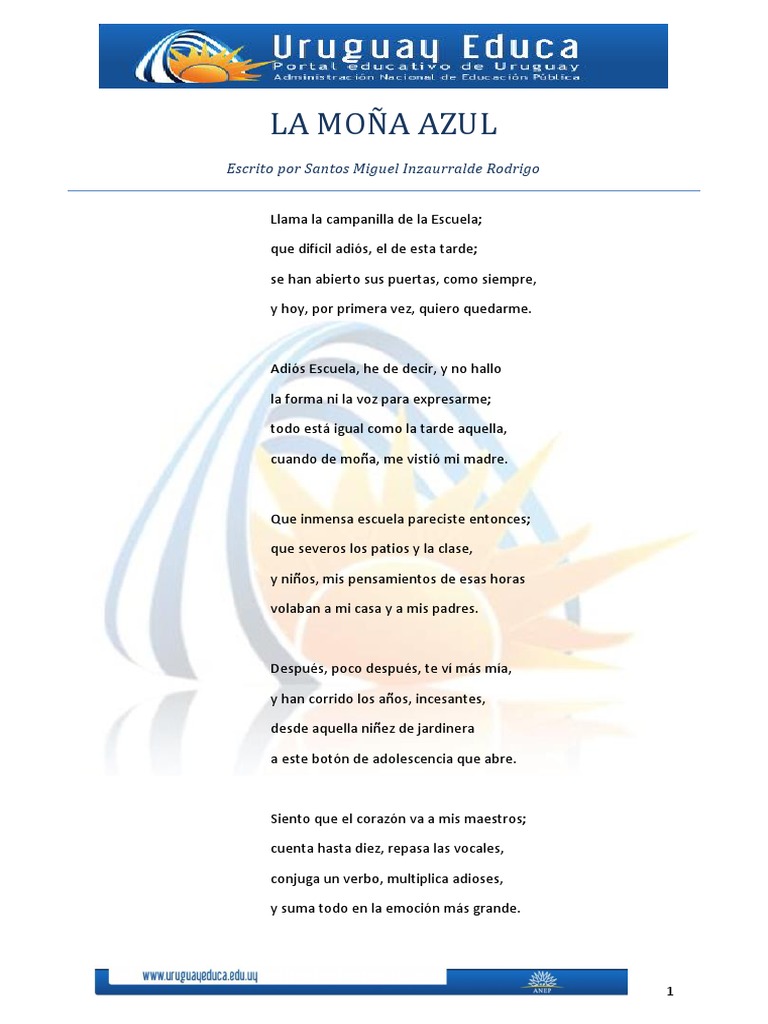 Poesía "La Moña Azul" para el 25 de Mayo | PDF | Arte | Poesía