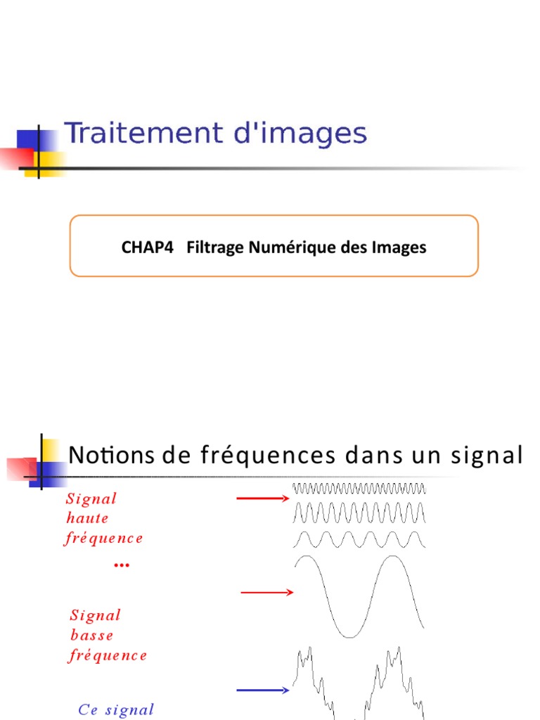 Chap4 Filtrage Numerique | PDF | Filtre (électronique) | Transformation de Fourier rapide