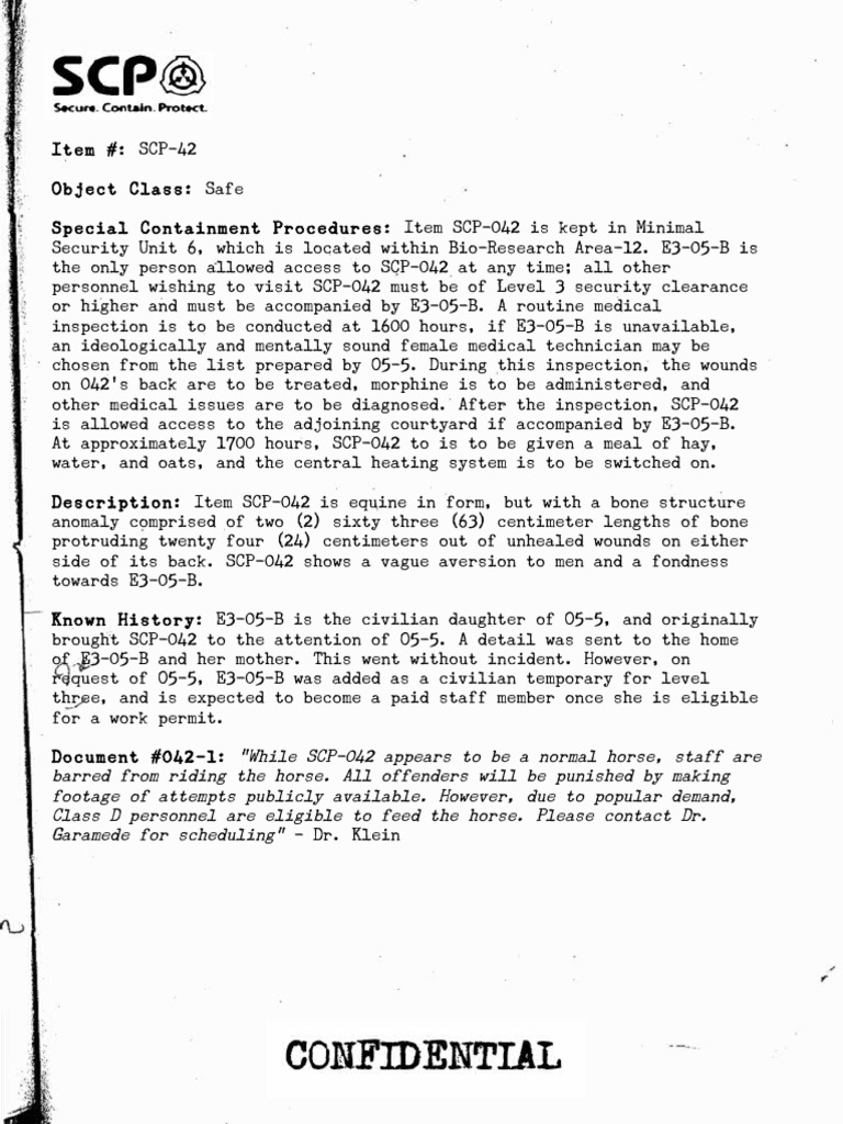 SCP-042 | PDF