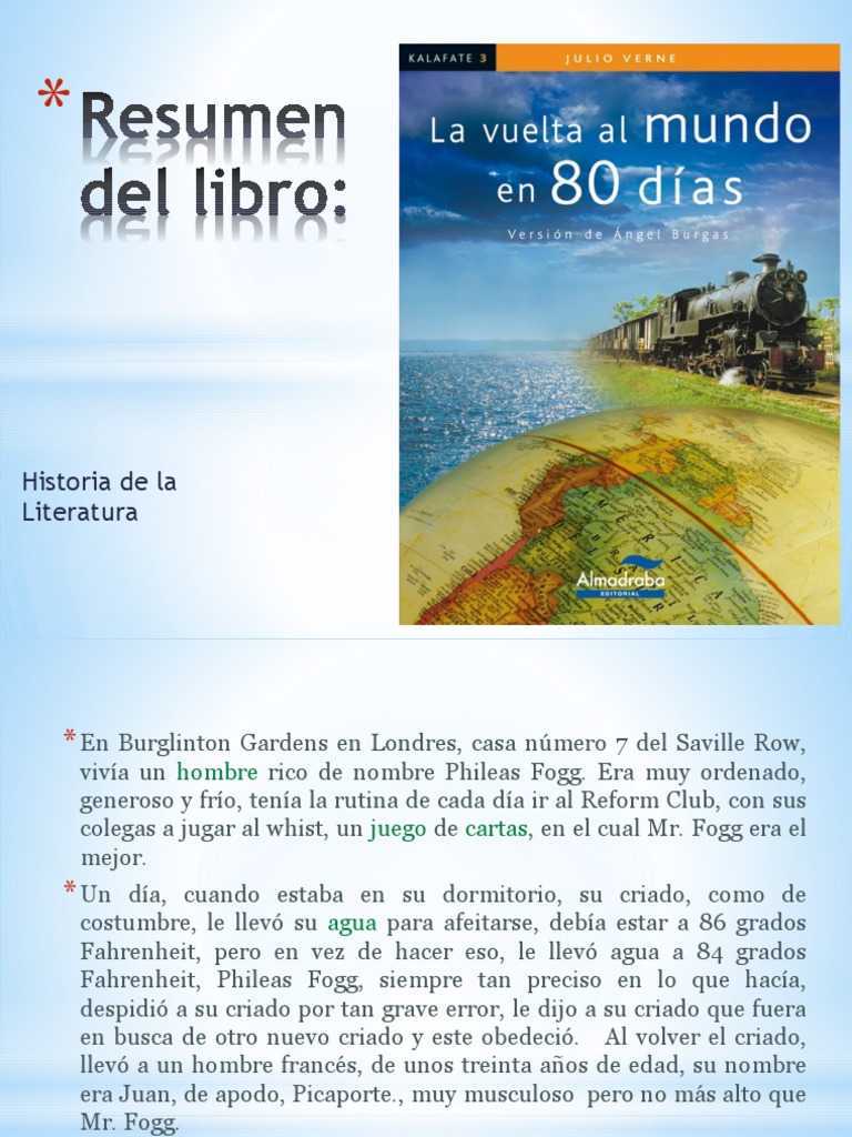 Resumen La Vuelta Al Mundo en 80 Días | PDF