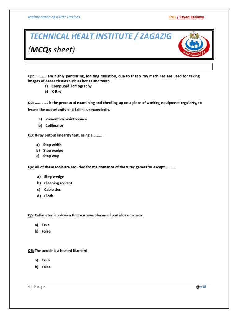 X-Ray Device Maintenance Overview | PDF | Ct Scan | Magnetic Resonance ...