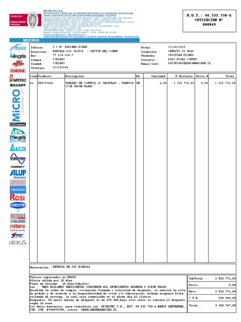 Microtec SA N°0869 | PDF