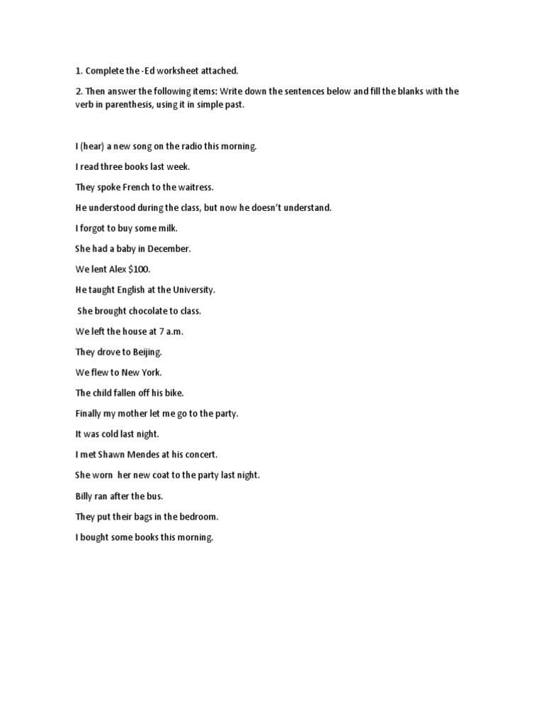 Verbs in Past-Merari | PDF