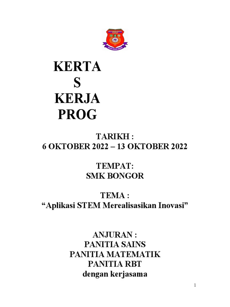 Kertas Kerja Program Stem 2022 | PDF