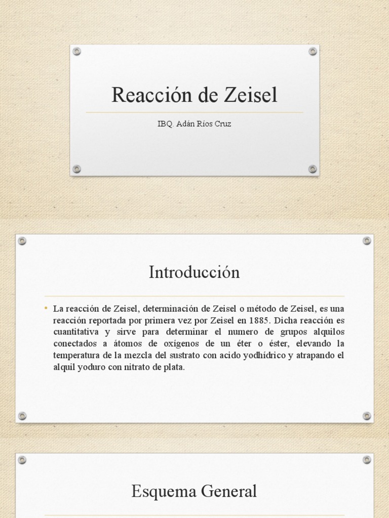 Reacción de Zeisel | PDF