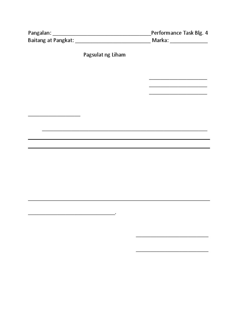 Pagsulat NG Liham | PDF