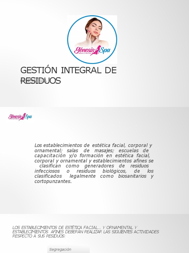 GESTIÓN INTEGRAL DE RESIDUOS. Centros de Estética, Peluquerías y Actividades Similares | PDF ...