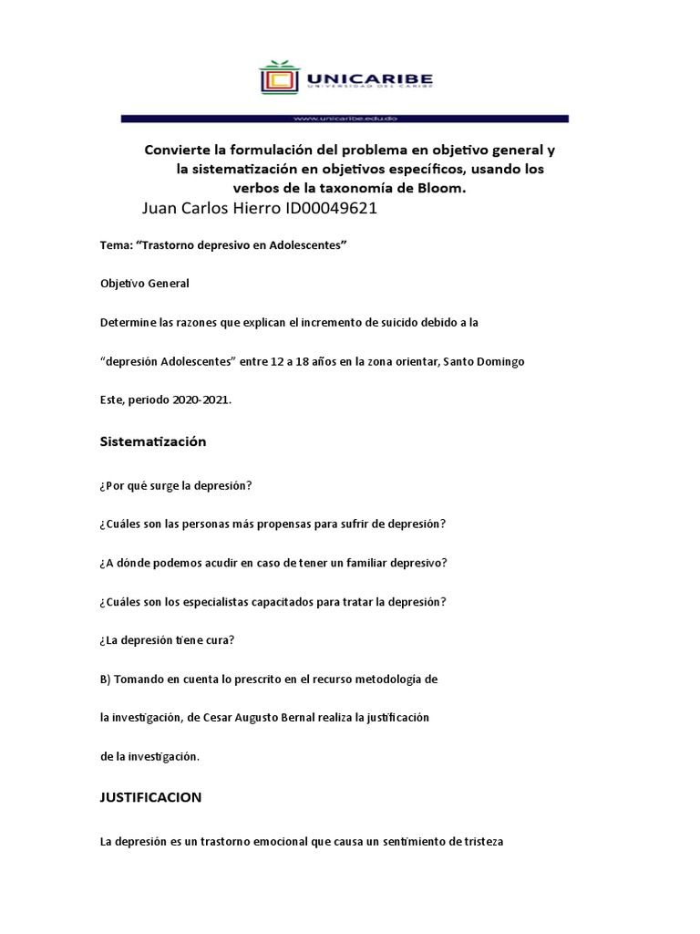 Convierte La Formulación Del Problema en Objetivo General y | Descargar ... Convierte La Formulación Del Problema en Objetivo General y | Descargar ...