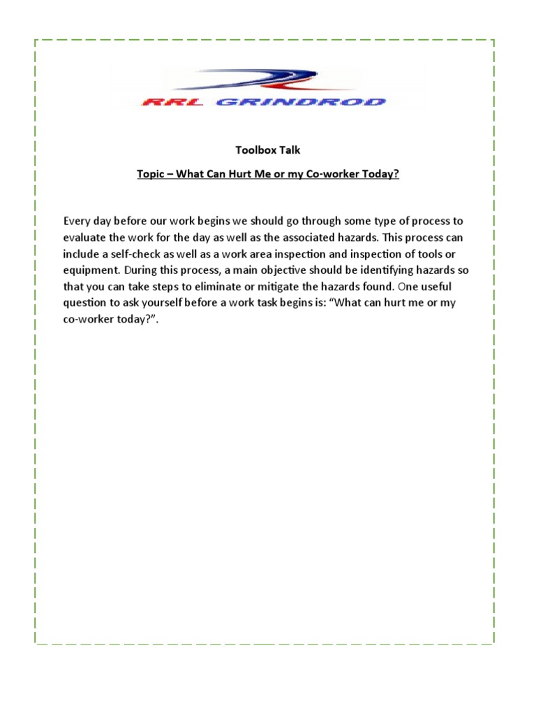 Daily Workplace Safety Check | PDF