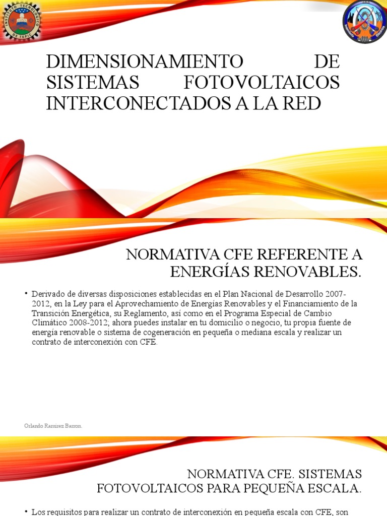 Dimensionamiento de sistemas fotovoltaicos interconectados a la red: Cálculo de potencia ...