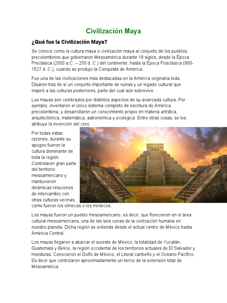 Civilización Maya | PDF | Civilización maya | Mesoamérica