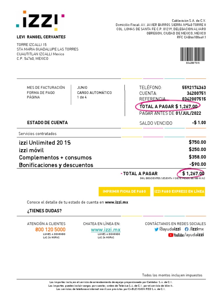 Jltaksiv4Uvkraep: Izzi Unlimited 20 1S Izzi Móvil Complementos ...