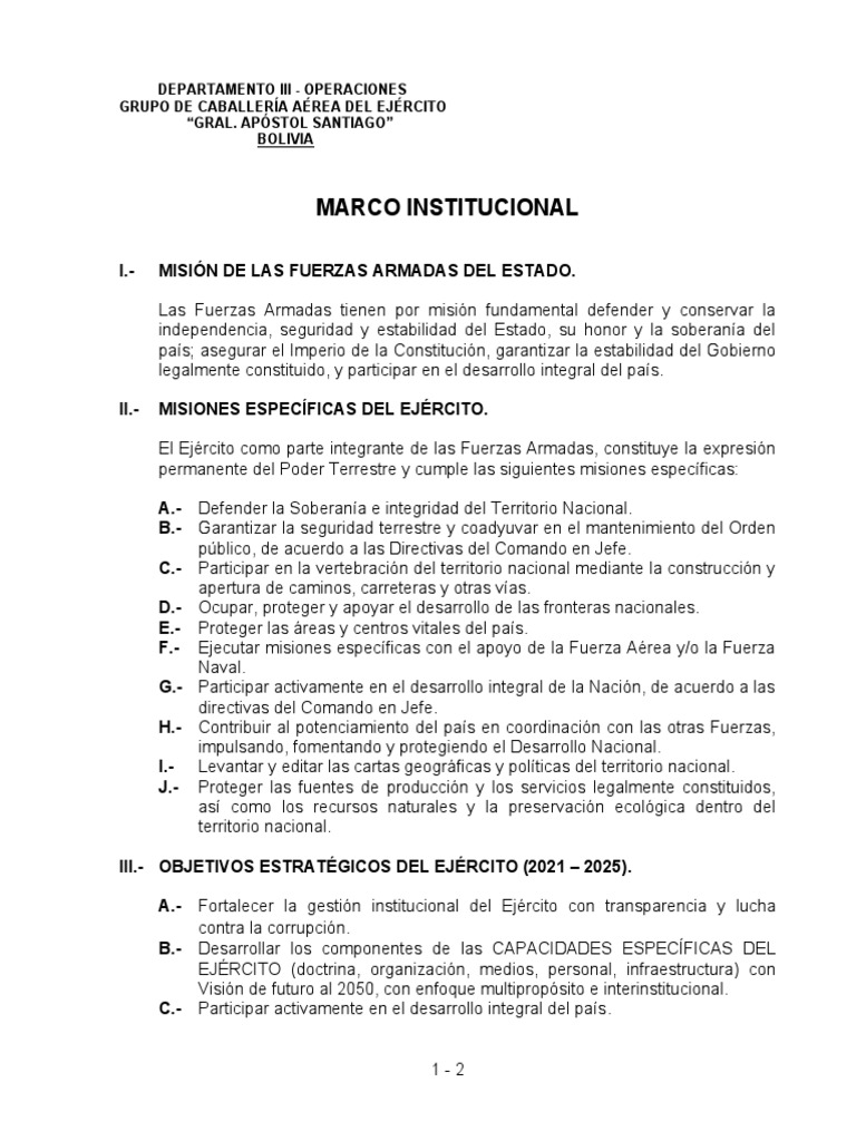 4 Marco Institucional | PDF | Gobierno | Relaciones Internacionales