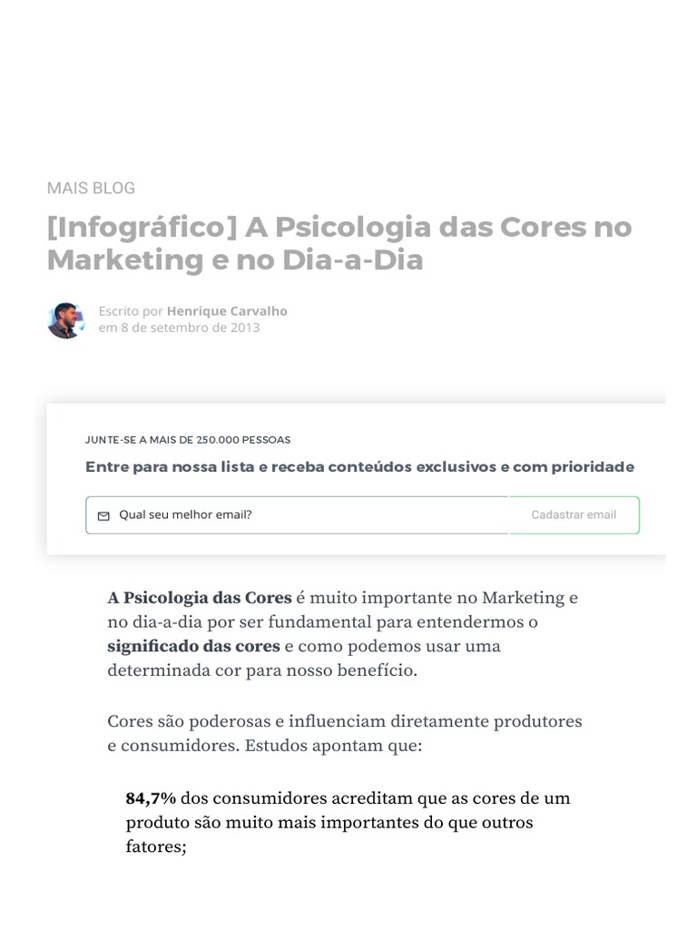 A Psicologia Das Cores No Marketing e No Dia-a-Dia | PDF | Cor | Marketing