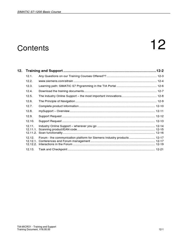 SIMATIC S7-1200 Training and Support | PDF | Internet Forum | Tag (Metadata)