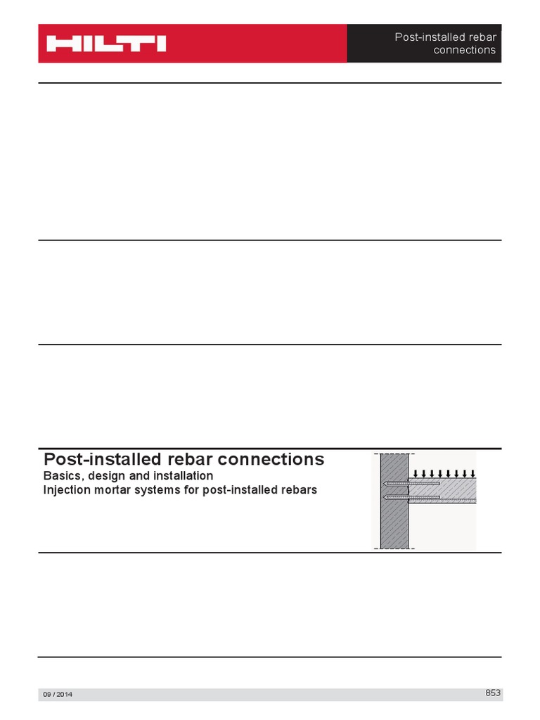 Post-Installed Rebar Connections Technical Information ASSET DOC LOC 5018489 | PDF | Stress ...