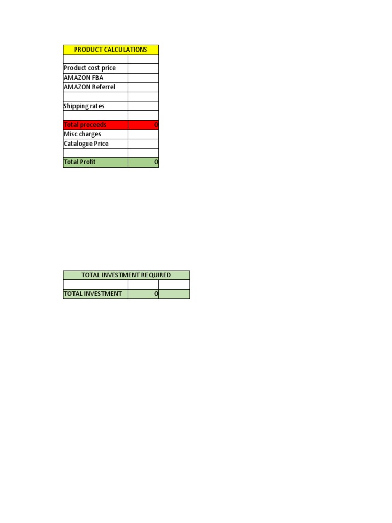 Product Costing and Investment Summary | PDF