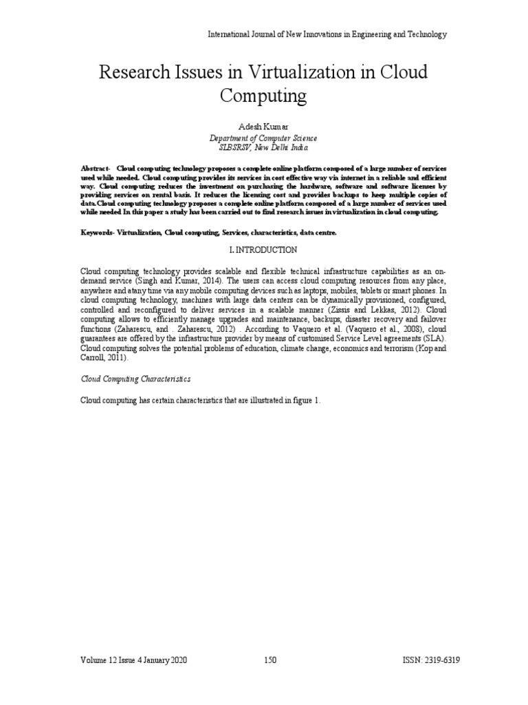 Research Of Virtualization Pdf Virtualization Cloud Computing