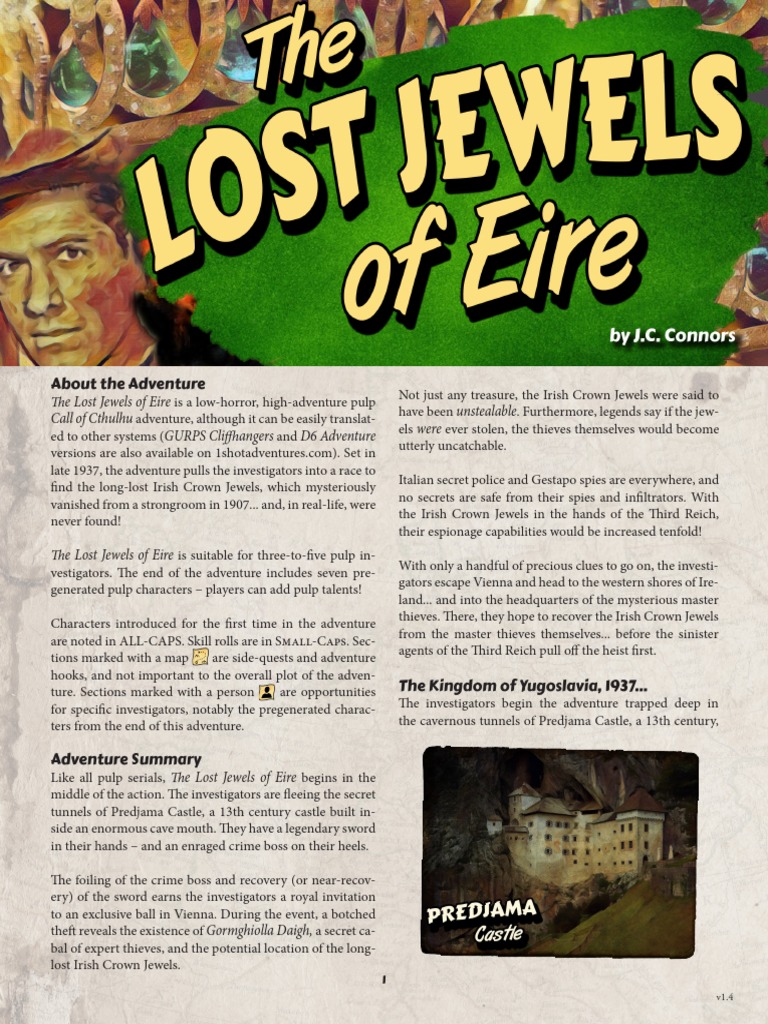 Lost Jewels Eire CoC | PDF