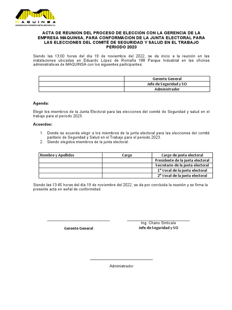 Sig Sso-Csst-1 Elecciones de Junta Electoral | PDF