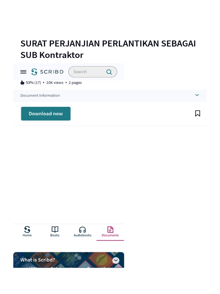 Moretech Sub Contractor Perjanjian Perlantikan Sebagai Sub Kontraktor - PDF | PDF