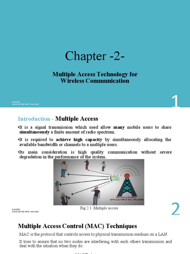 Wireless Communication Chapter 2 | Download Free PDF | Channel Access Method | Duplex ...