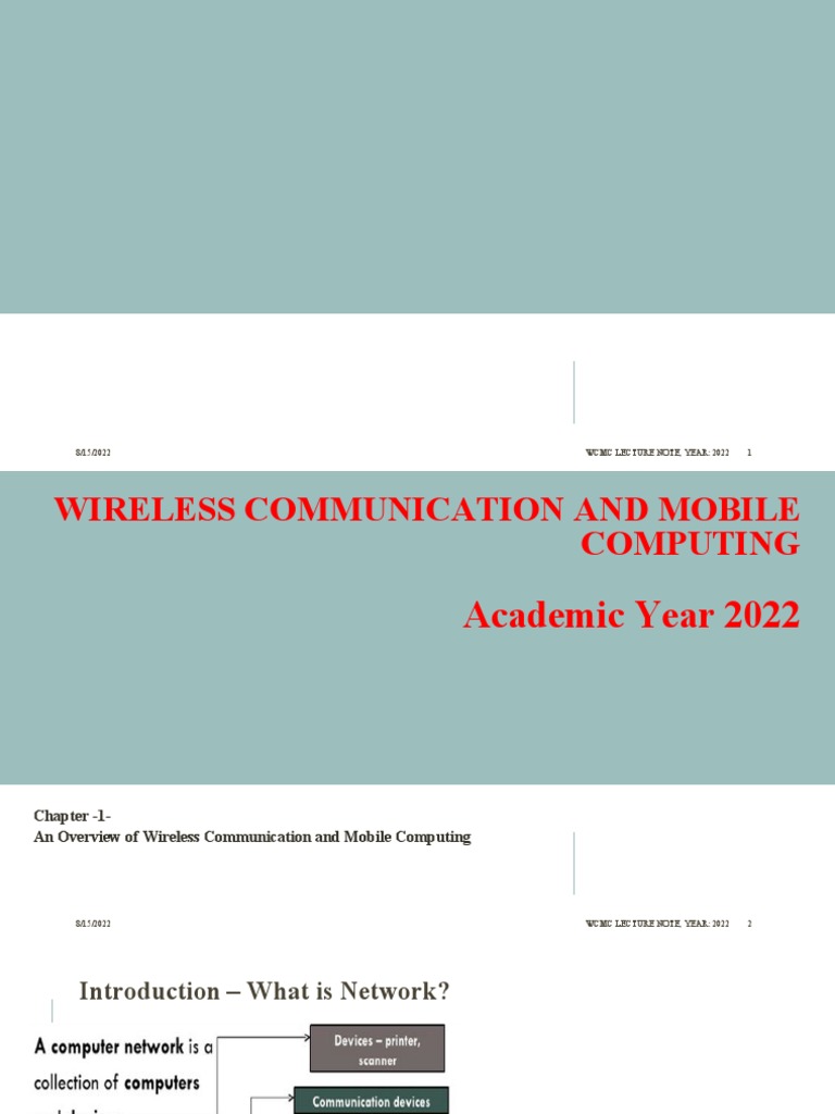 Wireless Communication Chapter 1 | PDF | Wi Max | 3 G