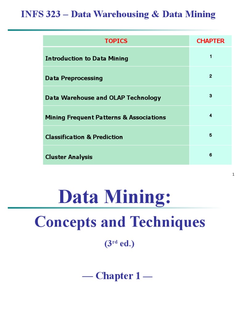 Chapter - 1 | PDF | Data Mining | Data Warehouse
