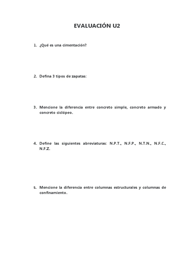 Evaluación U2 | PDF
