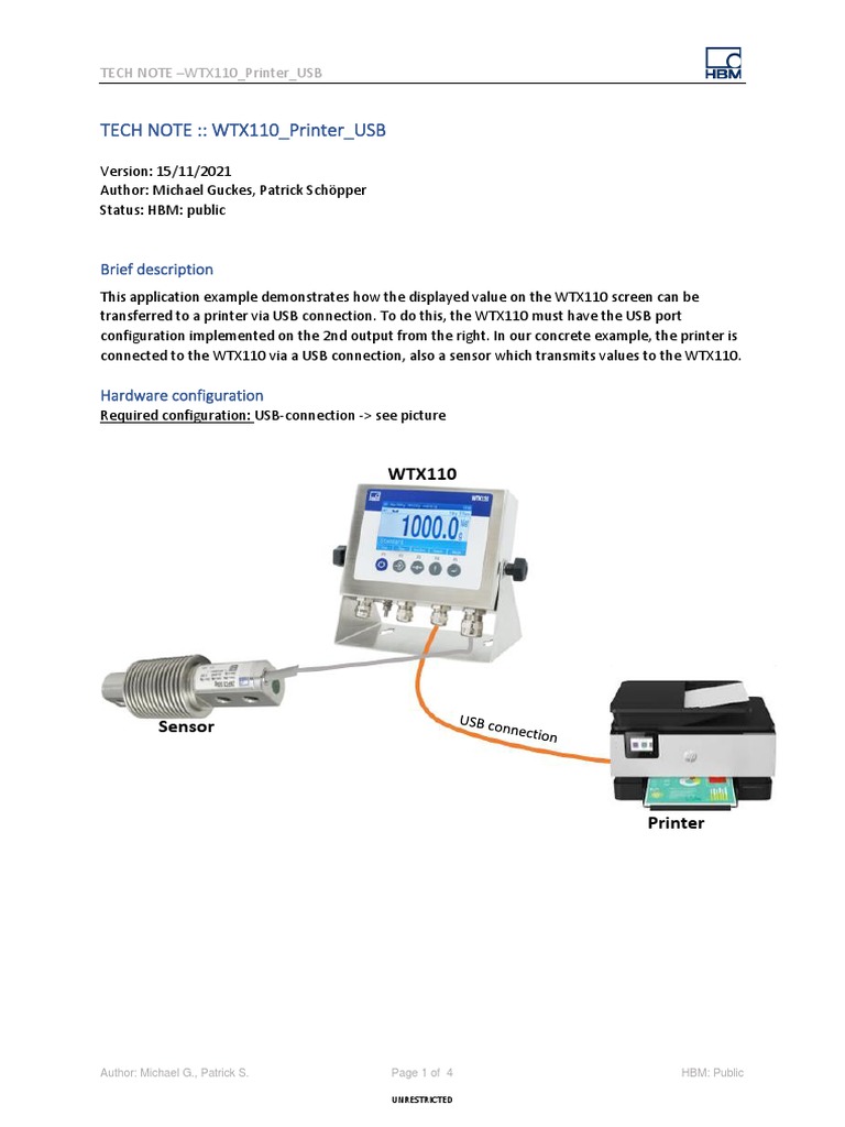 Impresion USB WTX110 | PDF | Printer (Computing) | Usb