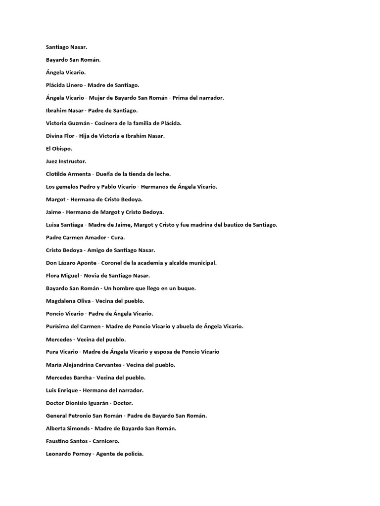 Cronica de Una Muerte Anunciada | PDF