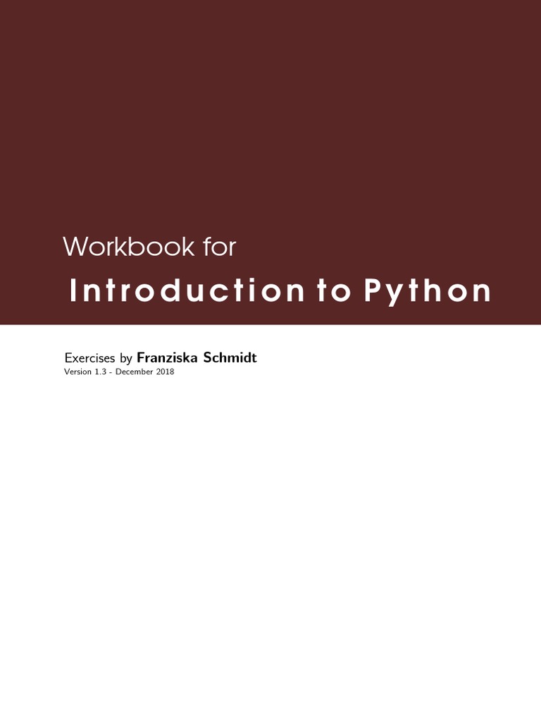 Workbook IntroductionToPython | PDF | String (Computer Science) | Function (Mathematics)
