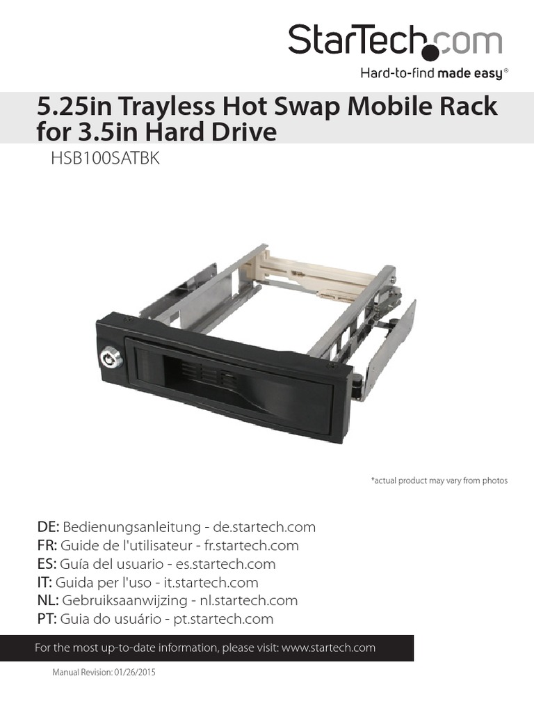 Startech HSB100SATBK | PDF | Radio | Hard Disk Drive
