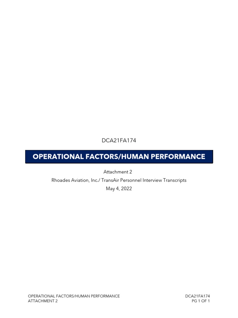 Operational Factors Human Performance - Attachment 2 - Rhoades Aviation ...