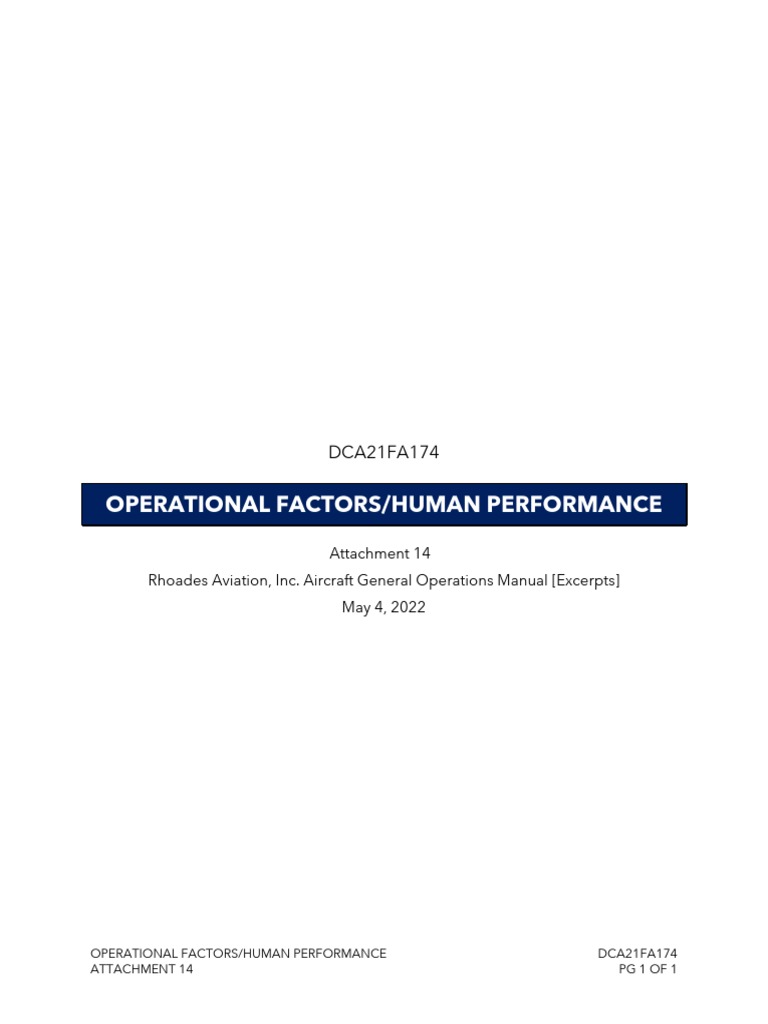 Operational Factors Human Performance - Attachment 14 - Rhoades ...