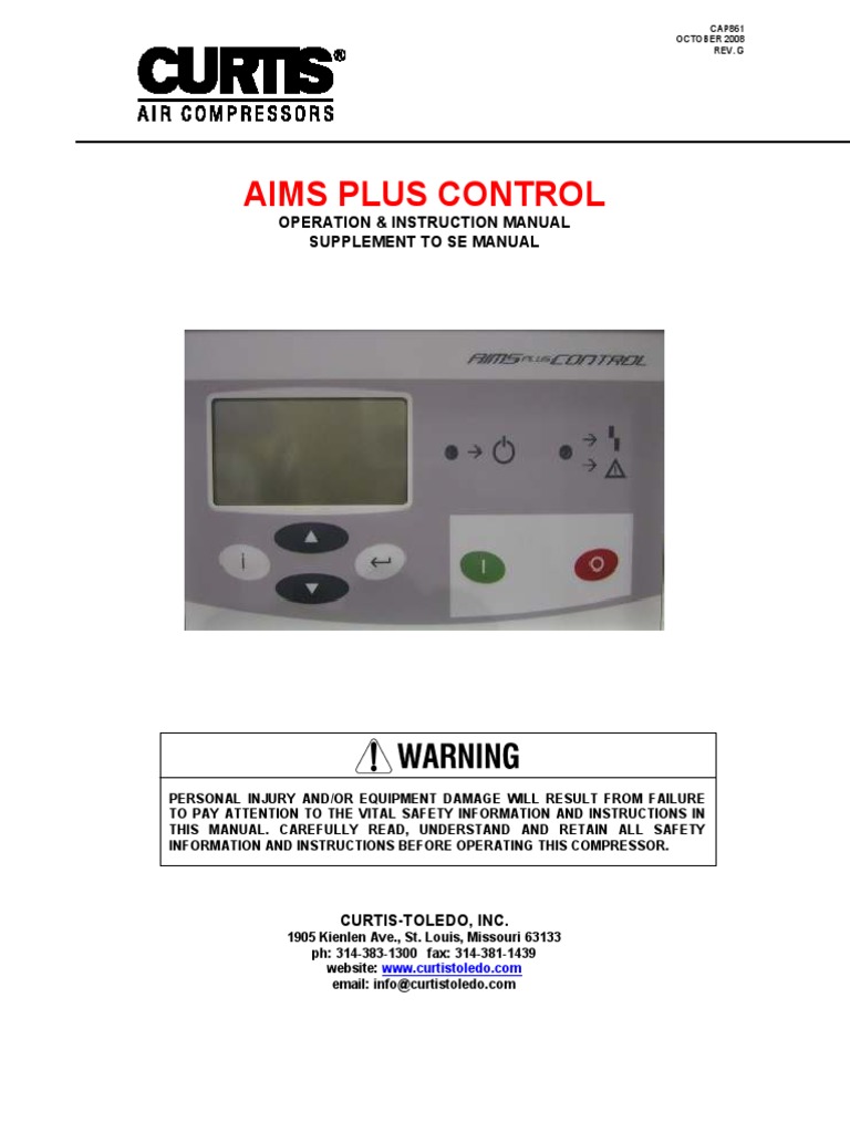 AIMS Plus Control Manual Overview | PDF | Power Supply | Menu (Computing)