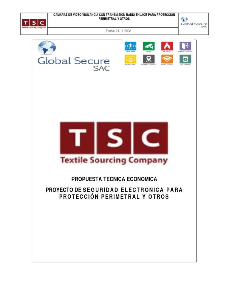 Propuesta CCTV para TSC - GLOBAL | PDF | Circuito cerrado de televisión ...